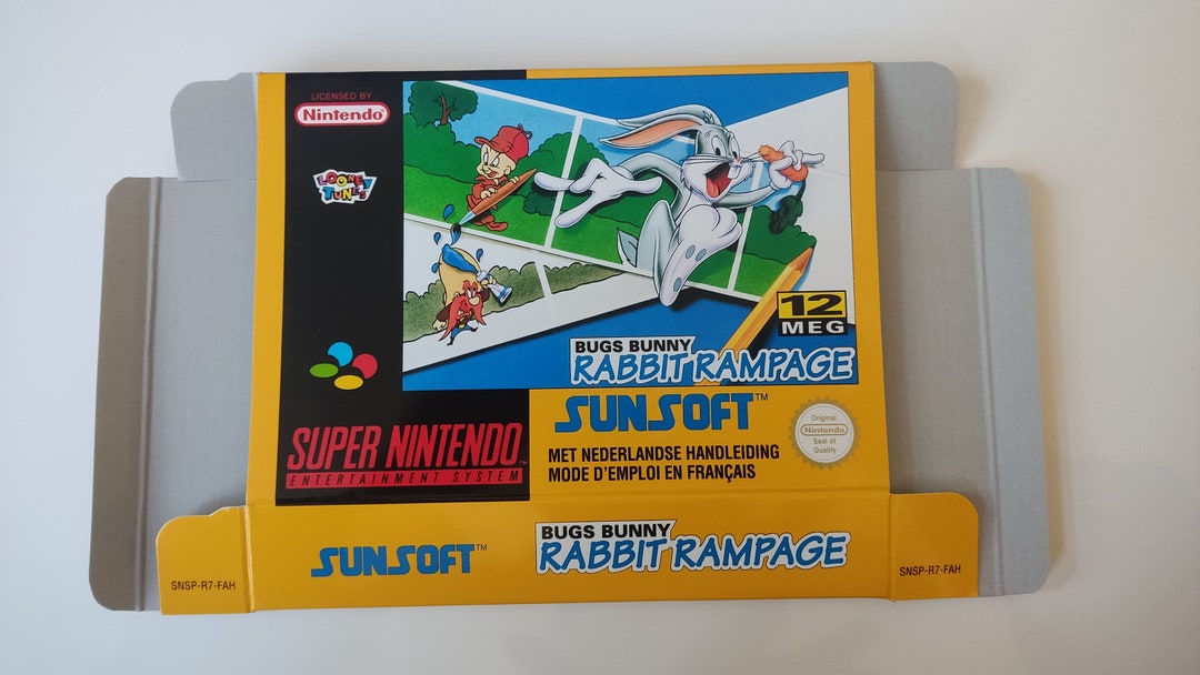 Super Nintendo Bugs Bunny Rabbit Rampage Box - Etsy