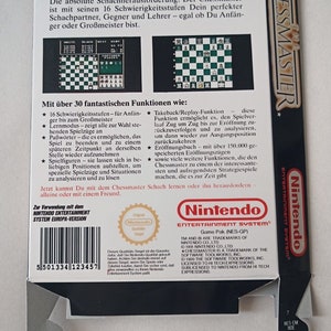 Nintendo Nes the Chessmaster Box - Etsy