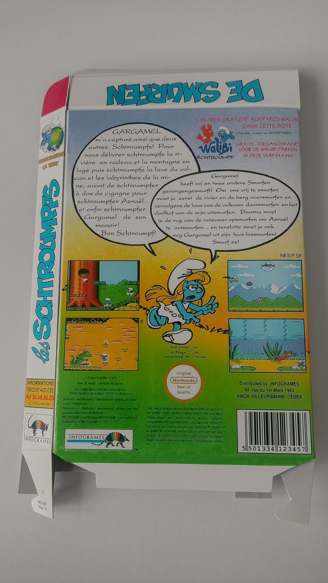 Nintendo Nes Les Schtroumpfs Box - Etsy