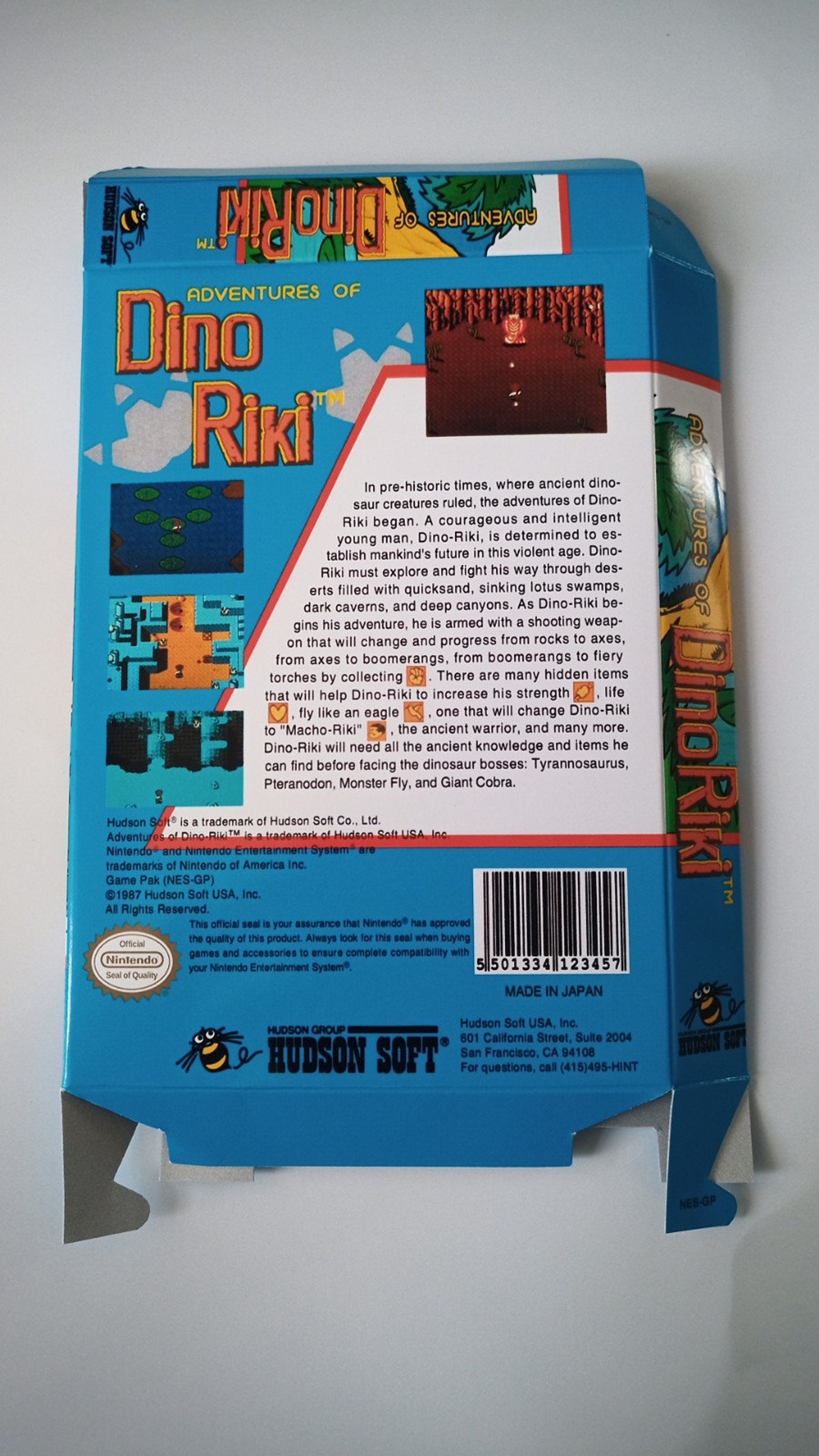 Nintendo Nes Adventures of Dino Riki Box - Etsy