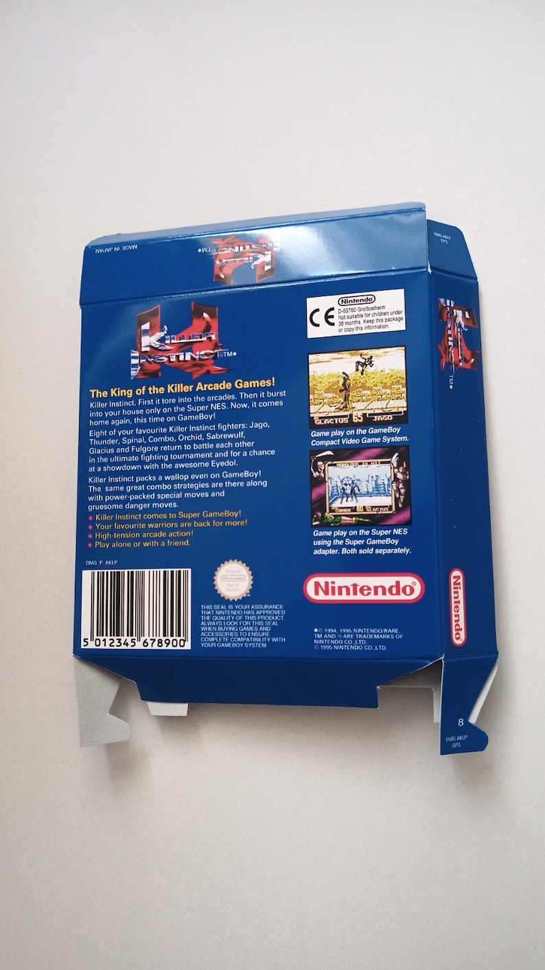 Game Boy Killer Instinct Box | Etsy