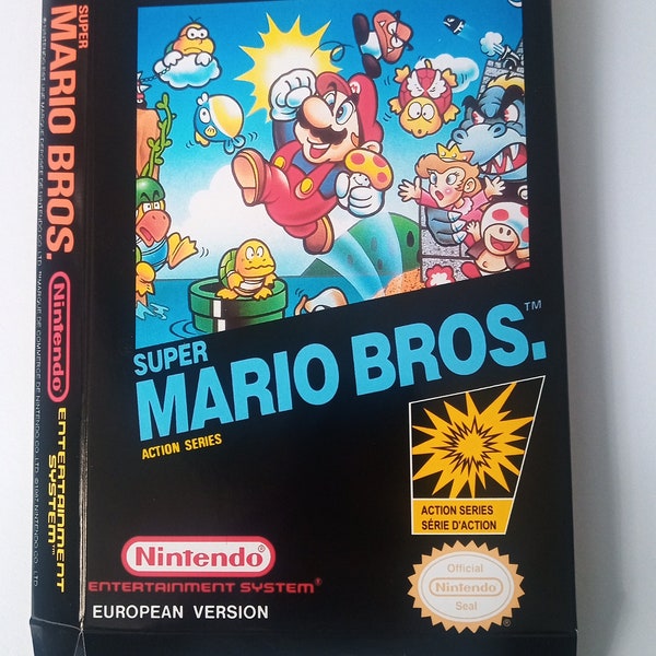 Nintendo Nes Super Mario Bros Euro Version Box - Etsy