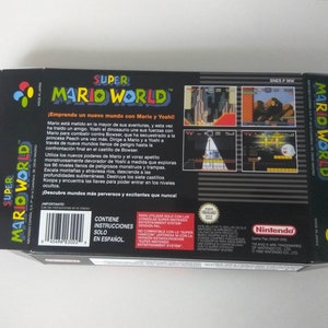 Super Nintendo Super Mario World Box - Etsy