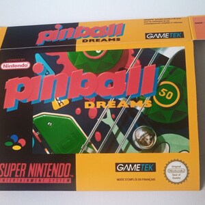 Super Nintendo Pinball Dreams Box - Etsy