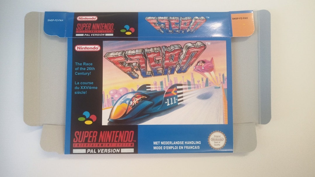 Super Nintendo F-zero FR-UK Box - Etsy