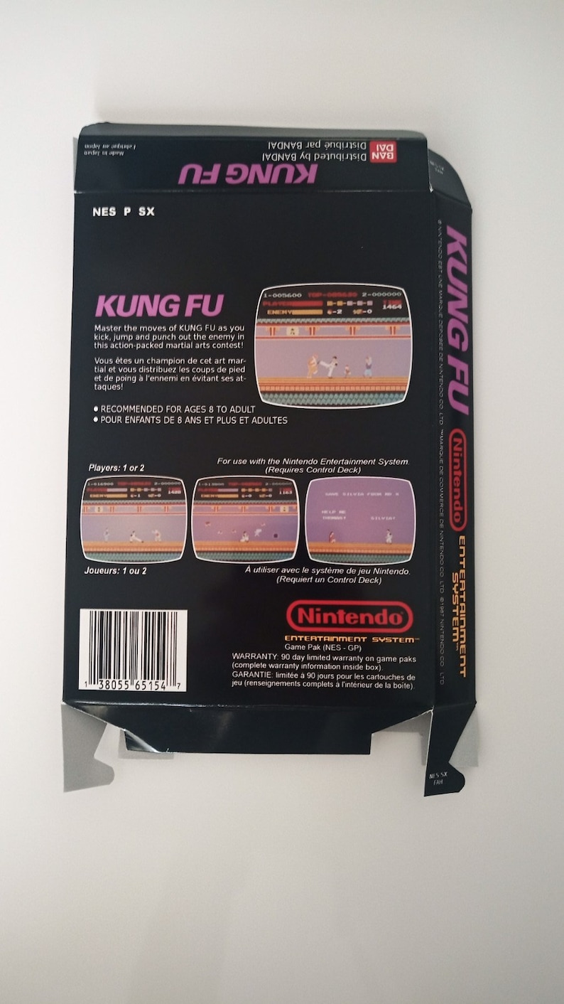 Nintendo Nes Kung Fu Box - Etsy