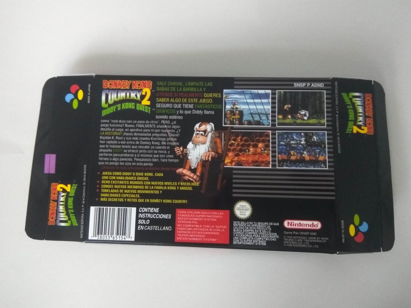 Super Nintendo Donkey Kong Country 2 Box | Etsy