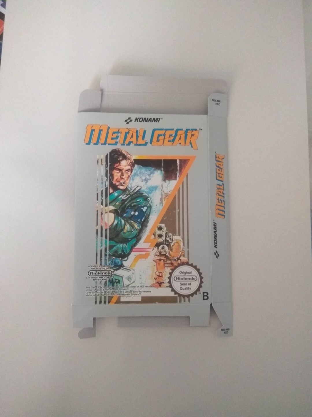 Nintendo Nes Metal Gear Box - Etsy