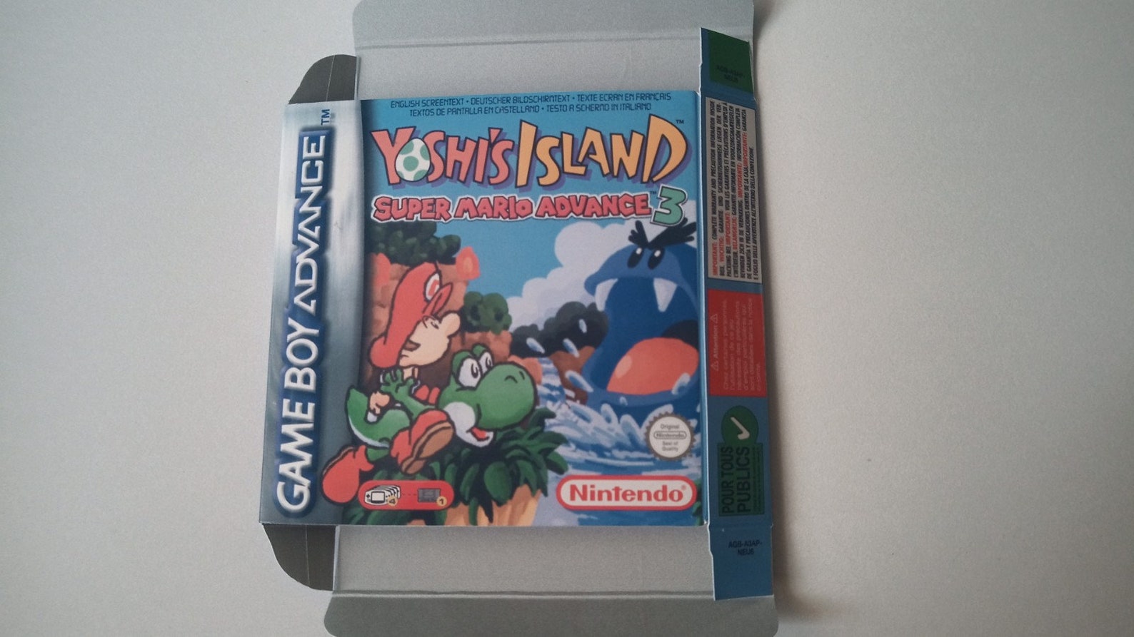 Game Boy Advance Yoshi's Island Super Mario Advance 3 Box - Etsy
