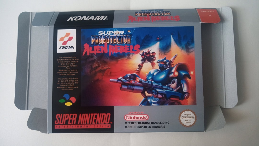 Super Nintendo Super Probotector Alien Rebels Box English / French - Etsy