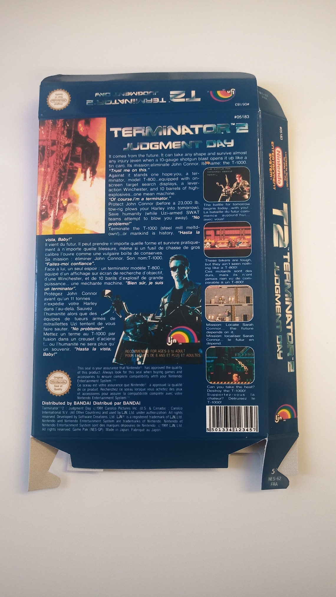 Nintendo Nes Terminator 2 Box - Etsy