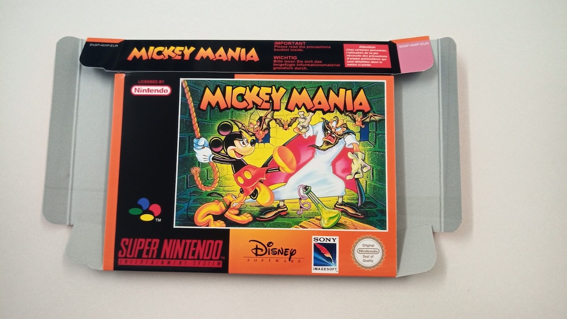 Super Nintendo Mickey Mania Box - Etsy