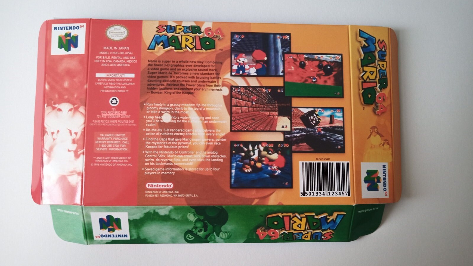 Nintendo 64 Super Mario 64 USA Box | Etsy UK