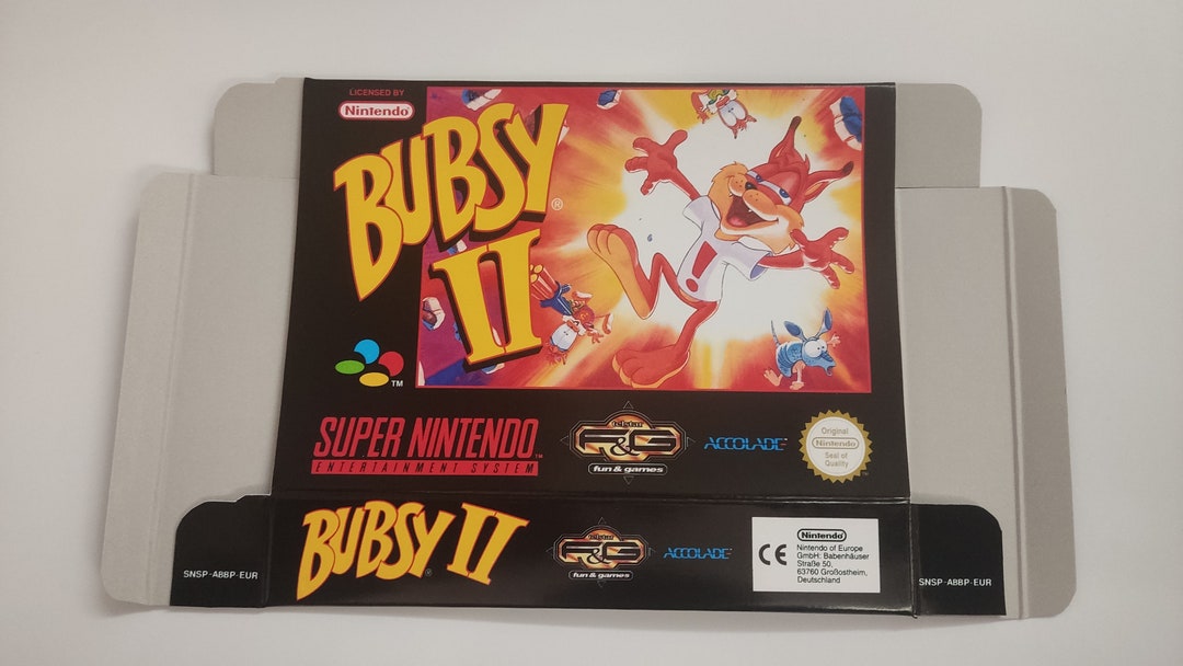 Super Nintendo Bubsy 2 Box - Etsy