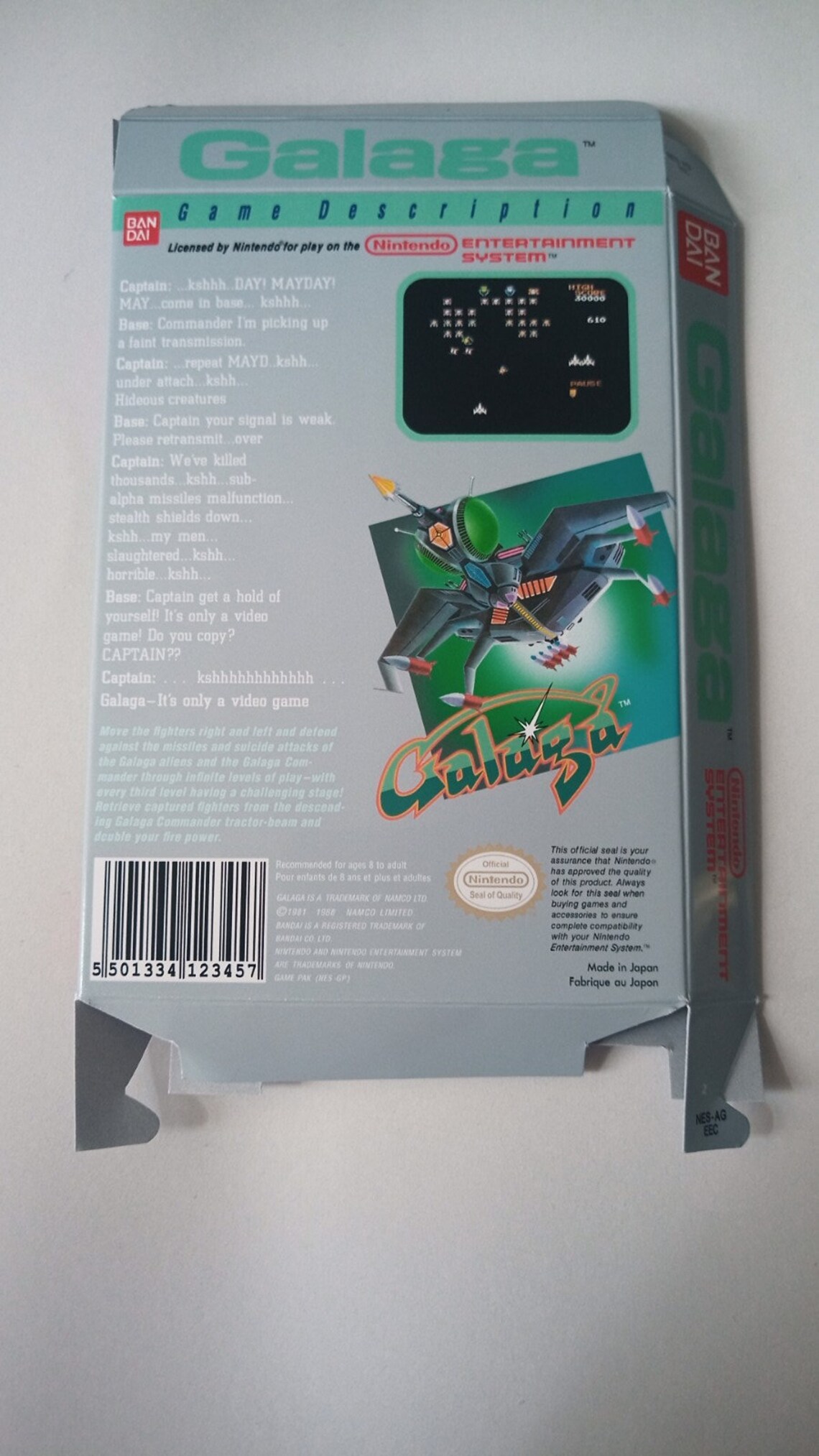 Nintendo Nes Galaga Box - Etsy