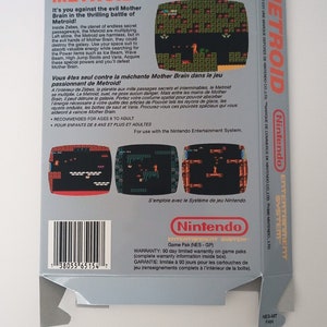 Nintendo Nes Metroid Box - Etsy