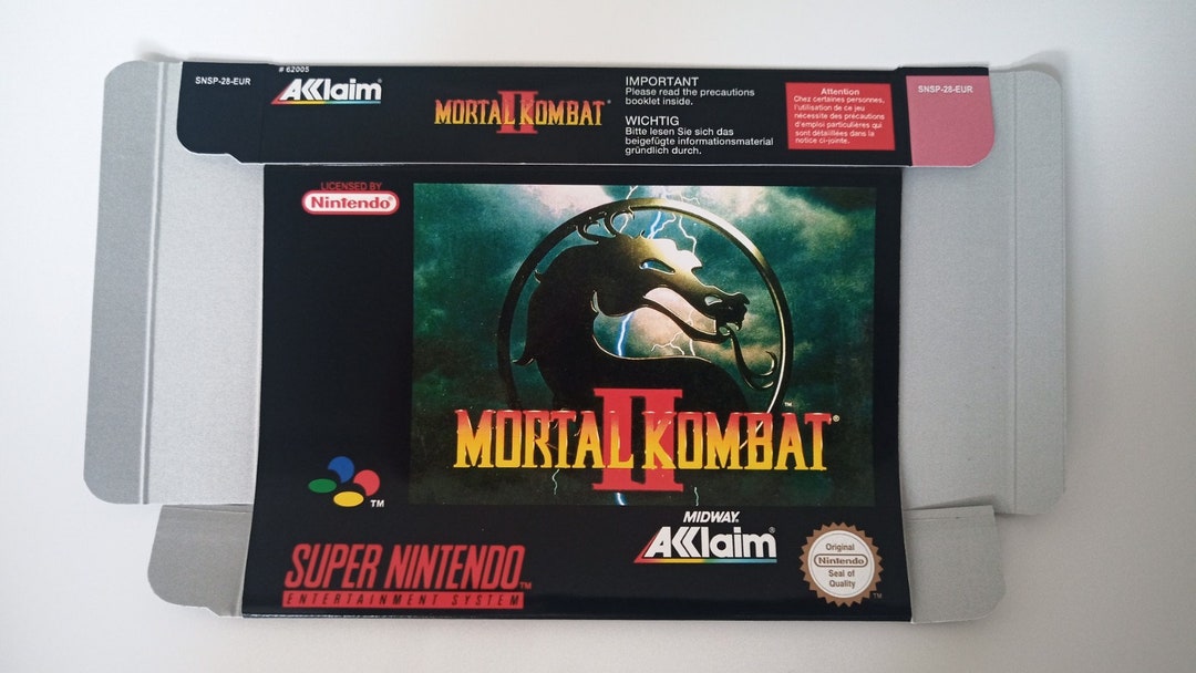 Super Nintendo Mortal Kombat II 2 Box - Etsy