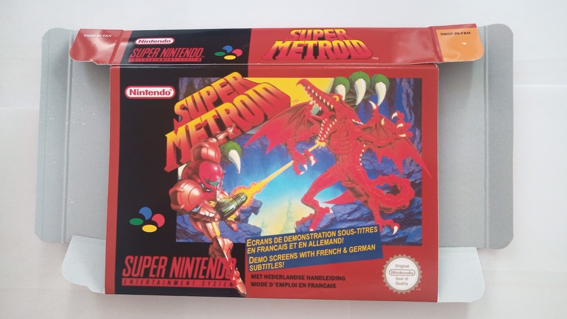 Super Nintendo Super Metroid Box - Etsy