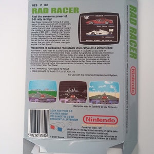 Nintendo Nes Rad Racer Box - Etsy