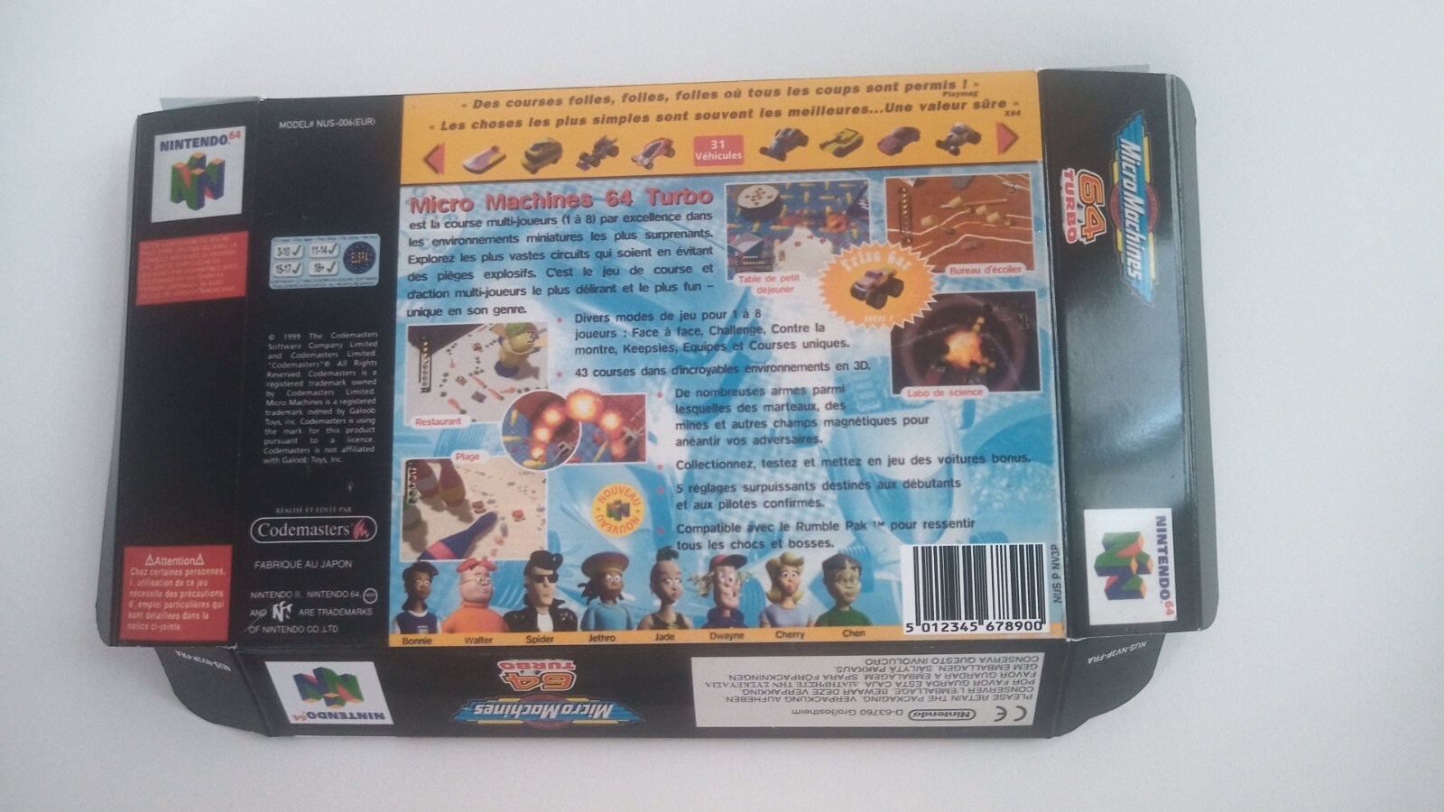 Nintendo 64 Micro Machines 64Turbo box | Etsy