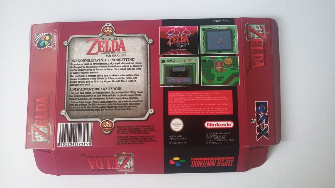 Super Nintendo Zelda Ancient Stone Tablets Master Quest Box - Etsy