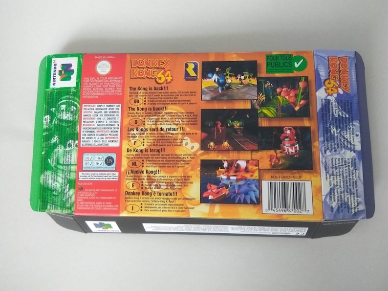 Nintendo 64 Donkey Kong 64 Box - Etsy