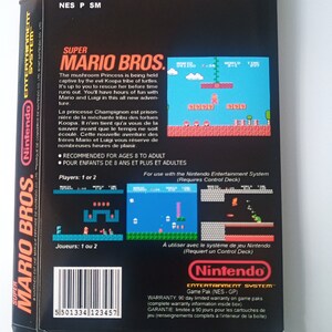 Nintendo Nes Super Mario Bros Euro Version Box - Etsy