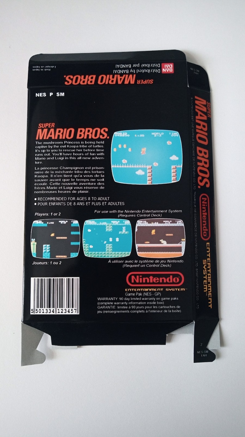 Nintendo Nes Super Mario Bros Box | Etsy