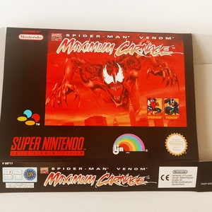 Super Nintendo Maximum Carnage Box - Etsy