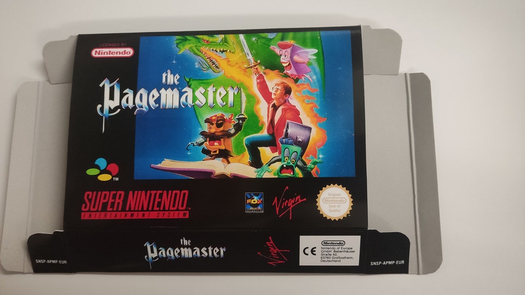 Super Nintendo the Pagemaster Box - Etsy