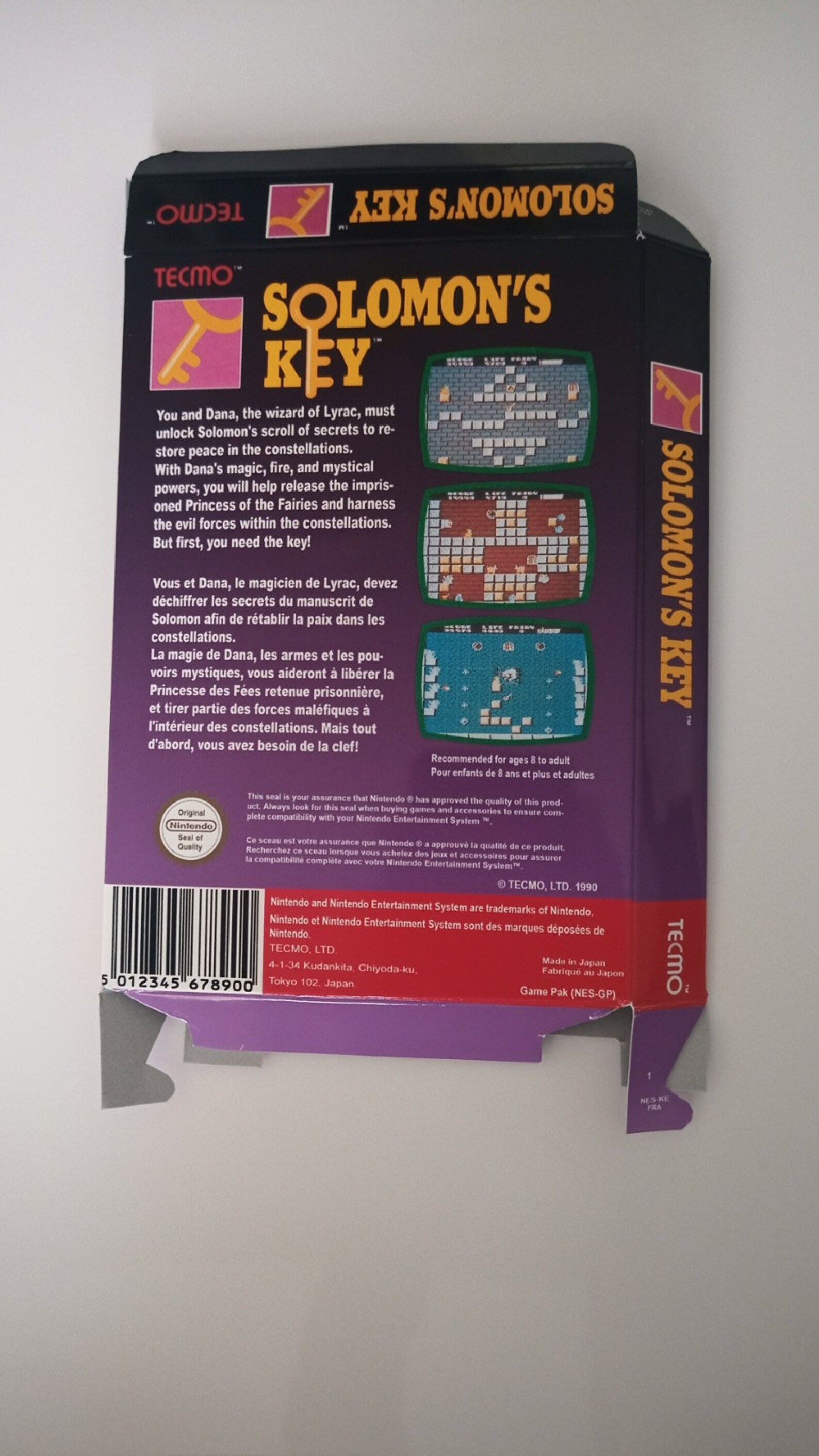 Nintendo Nes Solomon's Key Box - Etsy