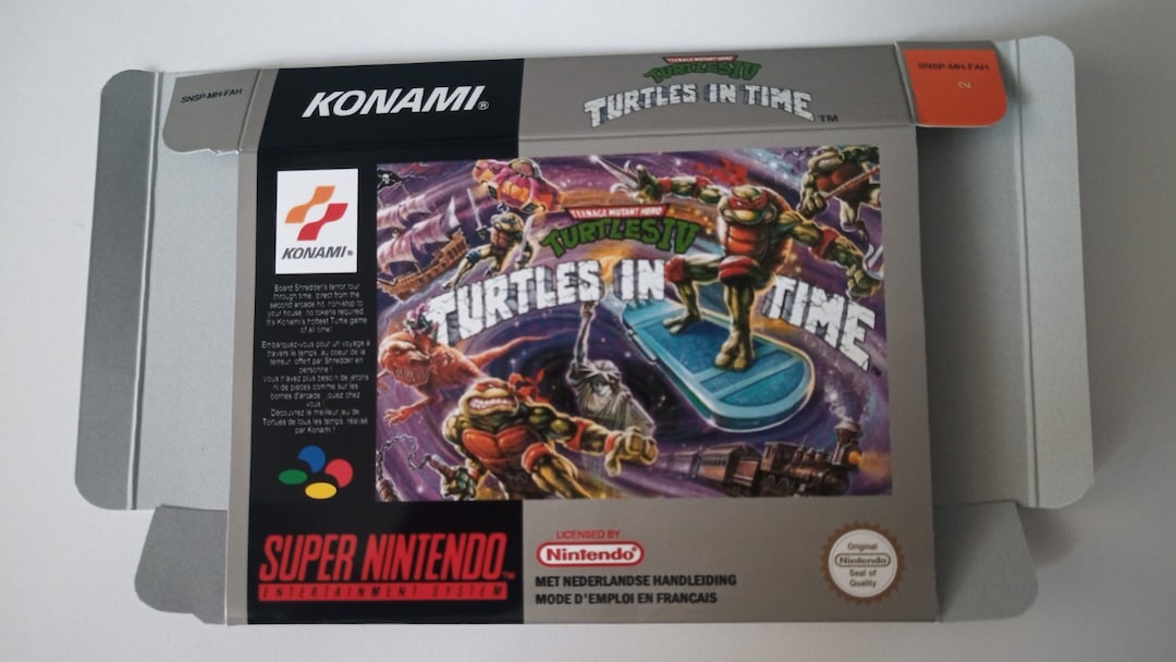 Super Nintendo Turtles IV Turtles in Time FR-UK Box - Etsy