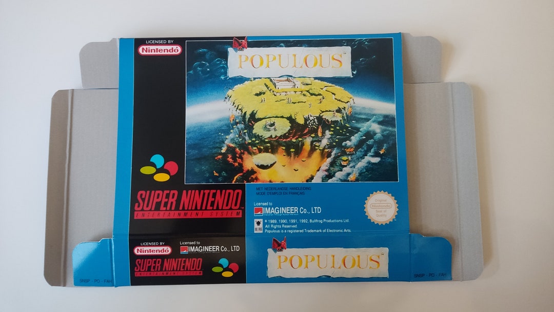 Super Nintendo Populous Box - Etsy
