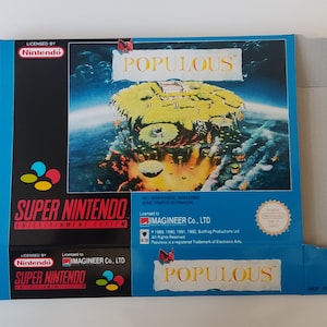 Super Nintendo Populous Box - Etsy