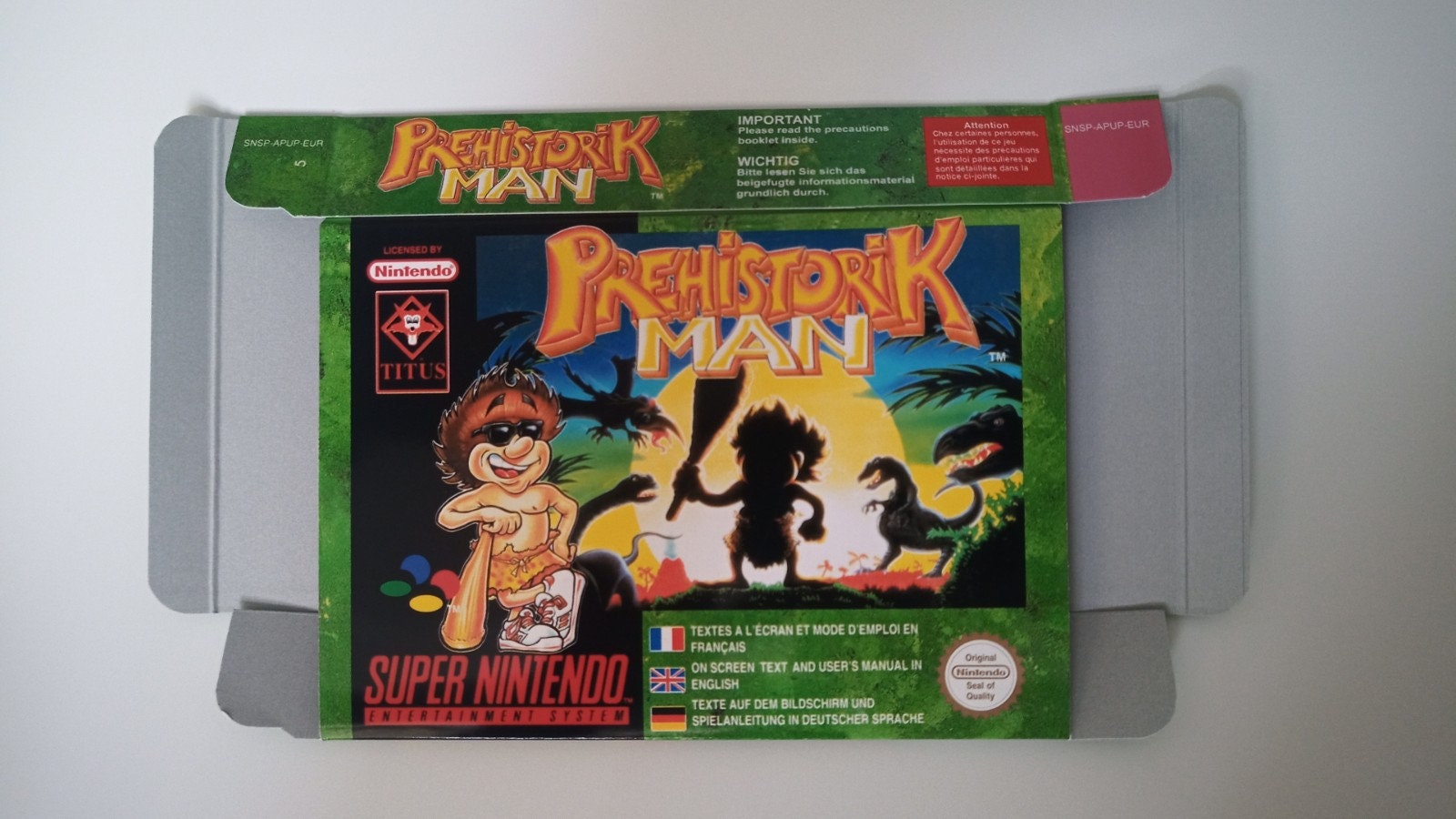 Super Nintendo Prehistorik Man Box - Etsy