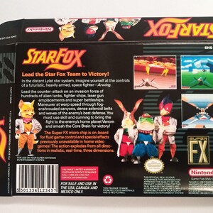 Super Nintendo Starfox USA Box - Etsy