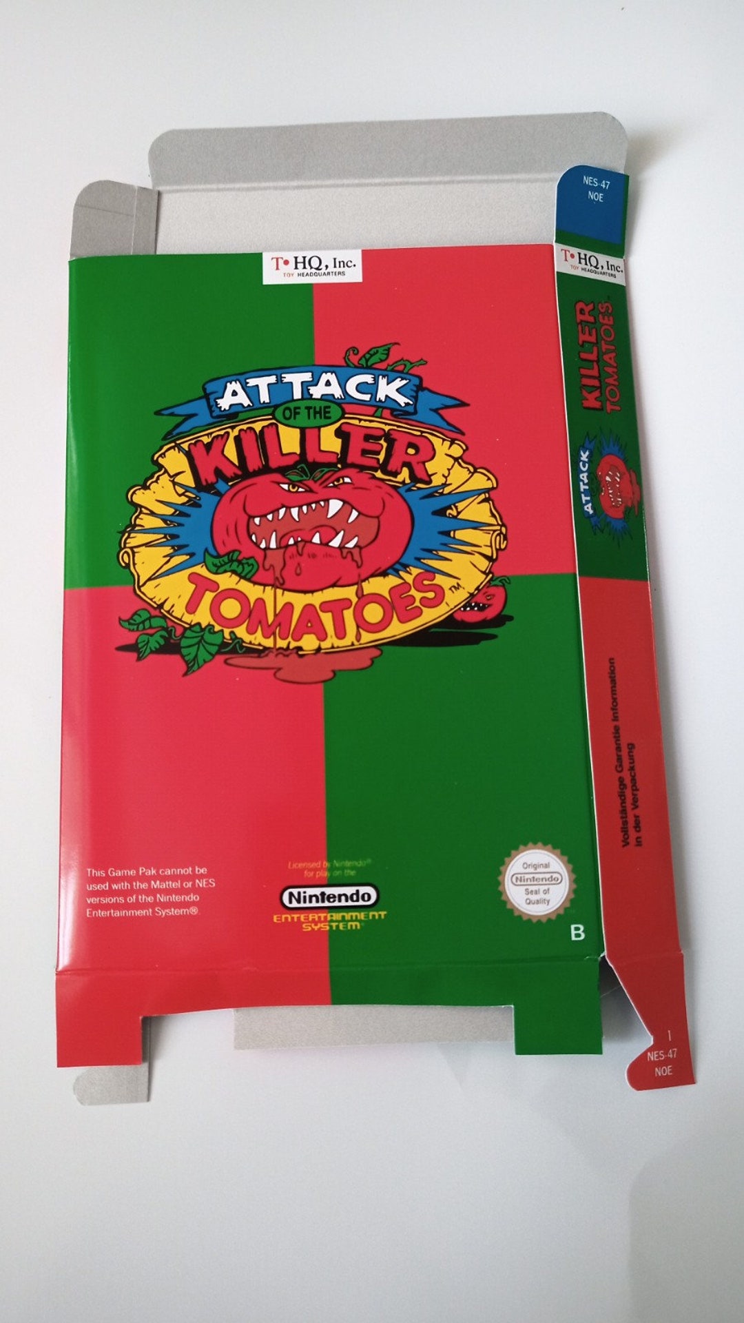 Nintendo Nes Attack of the Killer Tomatoes Box Etsy