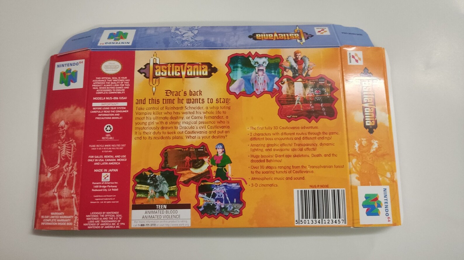 Nintendo 64 Castlevania USA Box | Etsy