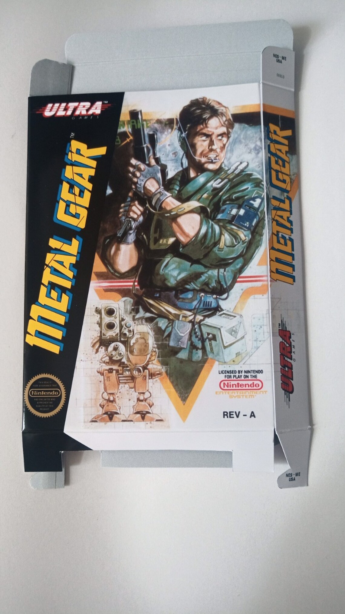Nintendo Nes Metal Gear USA Box - Etsy