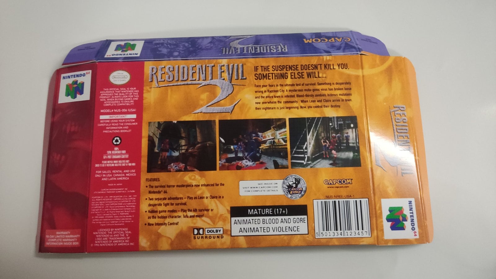 Nintendo 64 Resident Evil 2 USA Box - Etsy