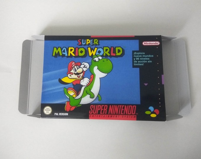 Super Nintendo Super Mario World Box - Etsy