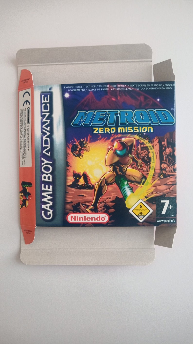 Game Boy Advance Metroid Zero Mission Box - Etsy