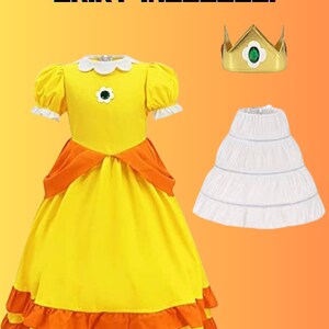 Princess Peach Costume Dress for Women Princess Peach Dress - Etsy