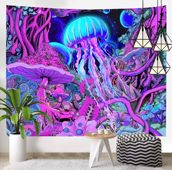 Psychedelic Art Tapestry Wall Tapestry Wall Hanging Colorful | Etsy
