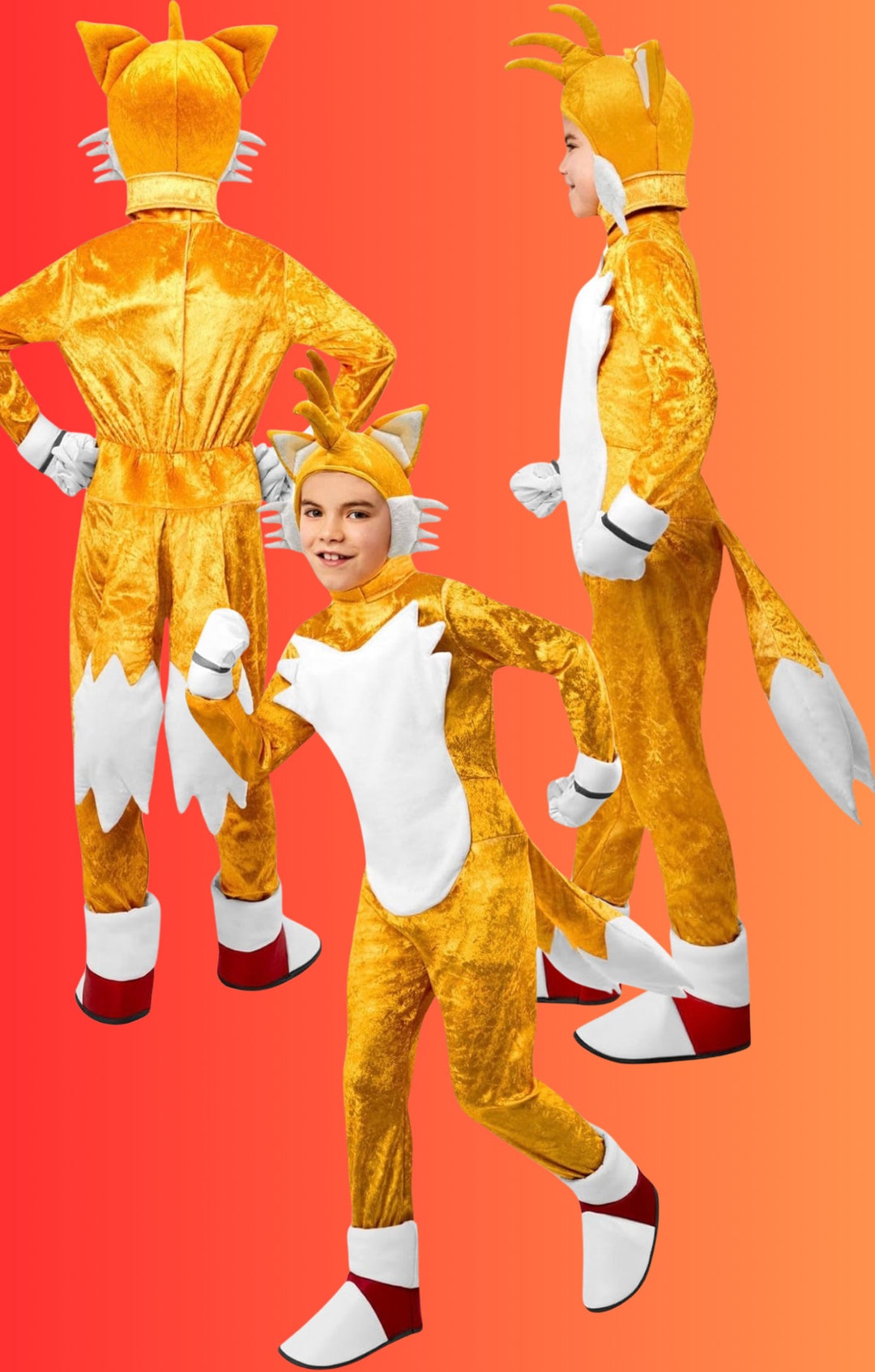 Sonic Tails Cosplay Halloween Costume for Kids - Etsy