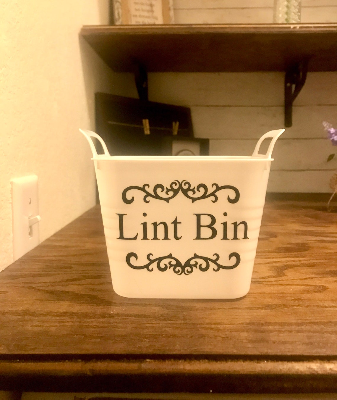 Lint Decal Laundry Room Decor Lint Bin Vinyl Decal for - Etsy