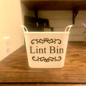 Lint Decal Laundry Room Decor Lint Bin Vinyl Decal for - Etsy