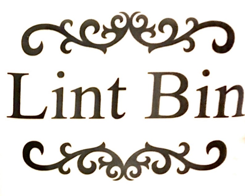 Lint Decal Laundry Room Decor Lint Bin Vinyl Decal for - Etsy