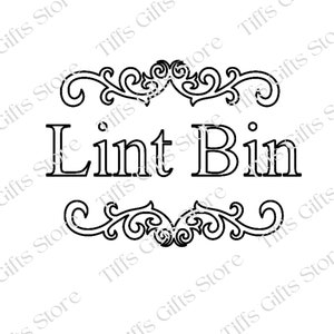 Lint Decal Laundry Room Decor Lint Bin Vinyl Decal for - Etsy