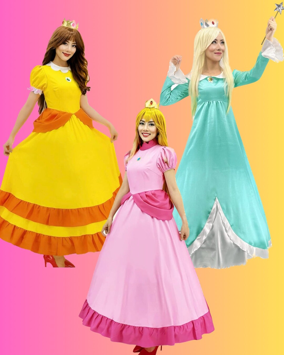 Princess Daisy Costume Dress for Women Princess Peach Dress - Etsy UK